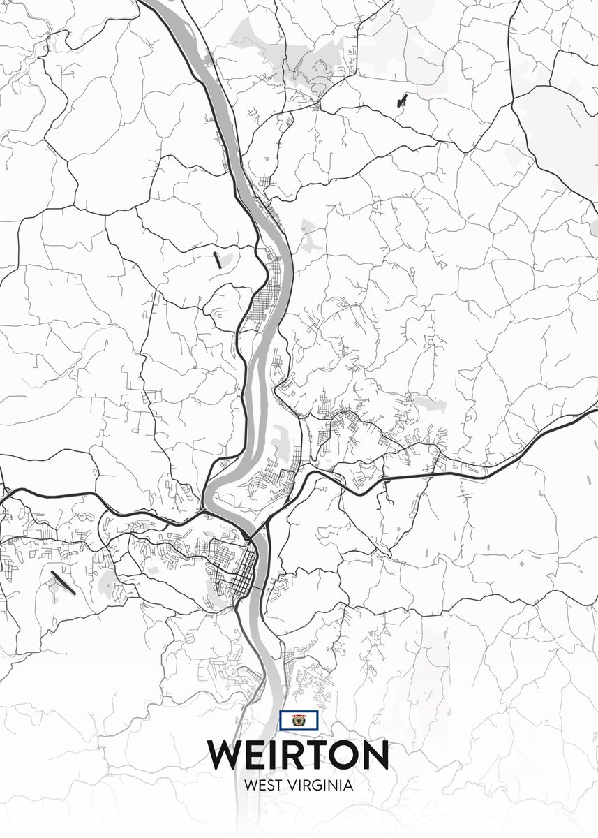 'Weirton WV' Poster, picture, metal print, paint by IMR Designs | Displate