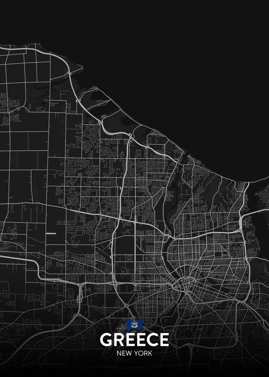 'Greece NY' Poster, picture, metal print, paint by IMR Designs | Displate