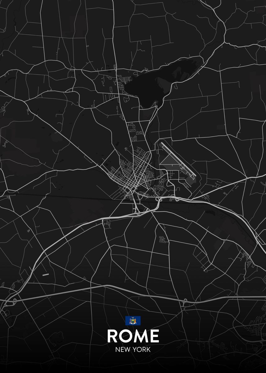 'Rome NY' Poster, picture, metal print, paint by IMR Designs | Displate