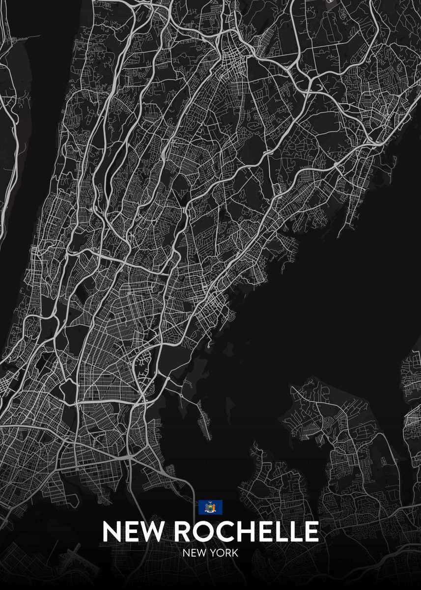 'New Rochelle NY' Poster, picture, metal print, paint by IMR Designs ...