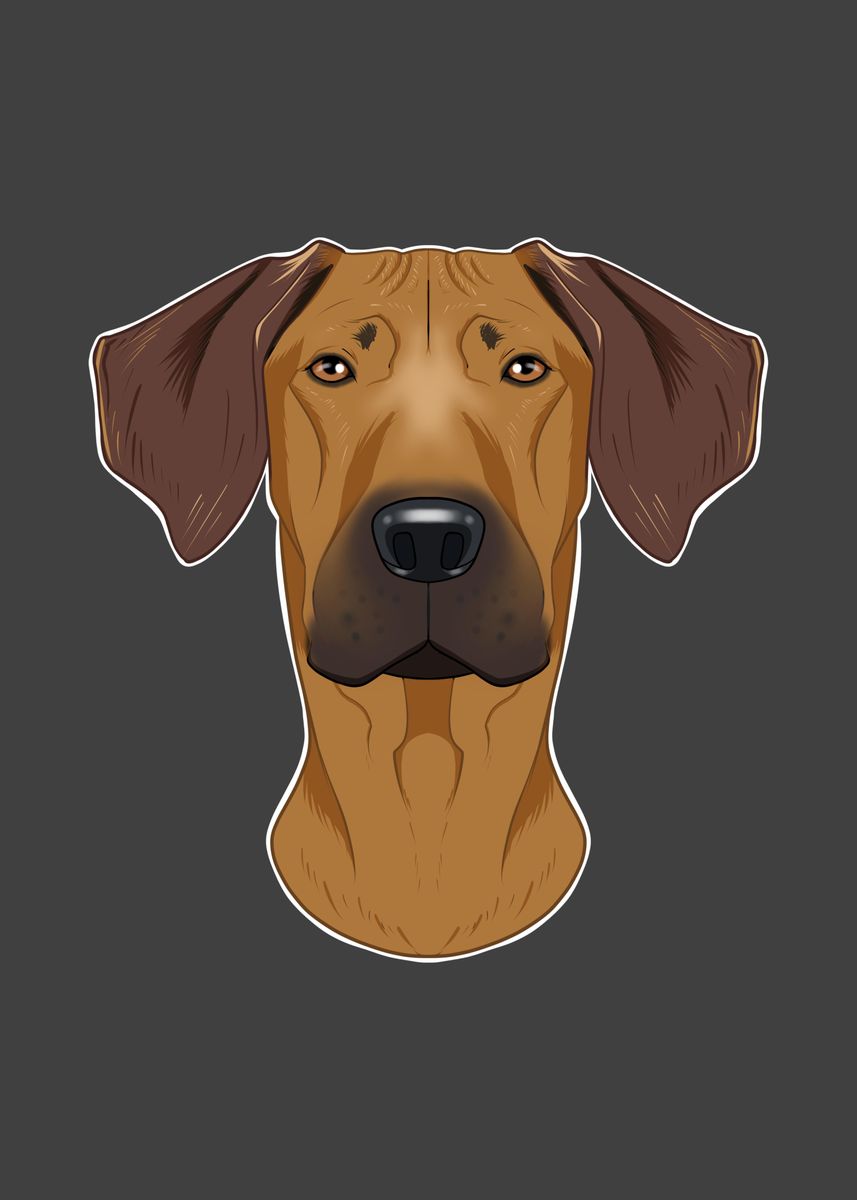 'Rhodesian Ridgeback Lover' Poster, picture, metal print, paint by ...