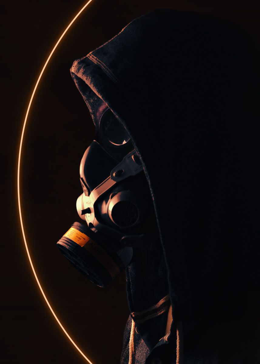 'Stalker in gas mask' Poster, picture, metal print, paint by Butterfly ...