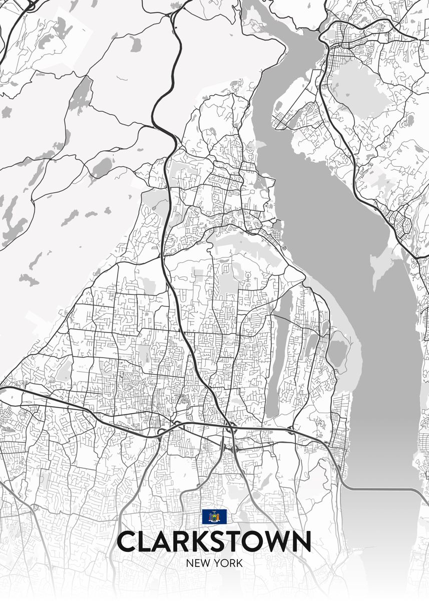 'Clarkstown NY' Poster, picture, metal print, paint by IMR Designs ...