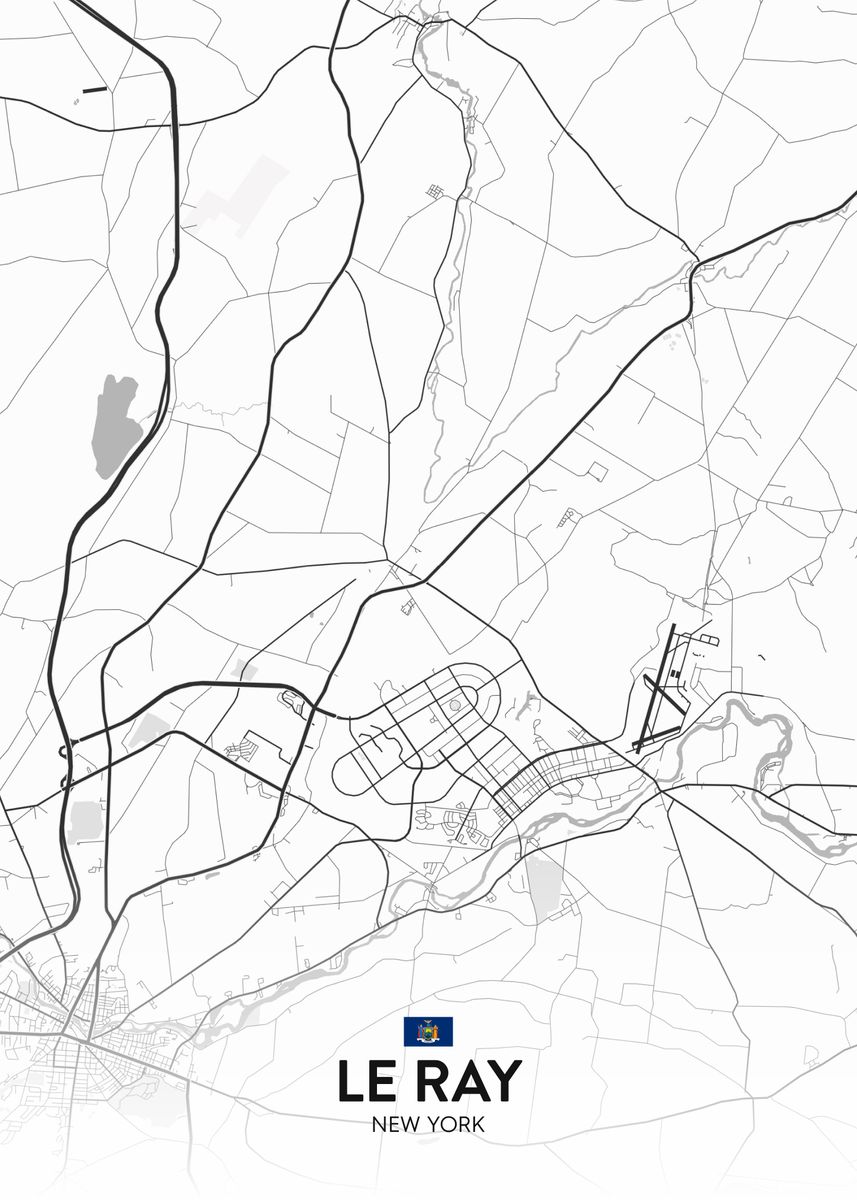 'Le Ray NY' Poster, picture, metal print, paint by IMR Designs | Displate