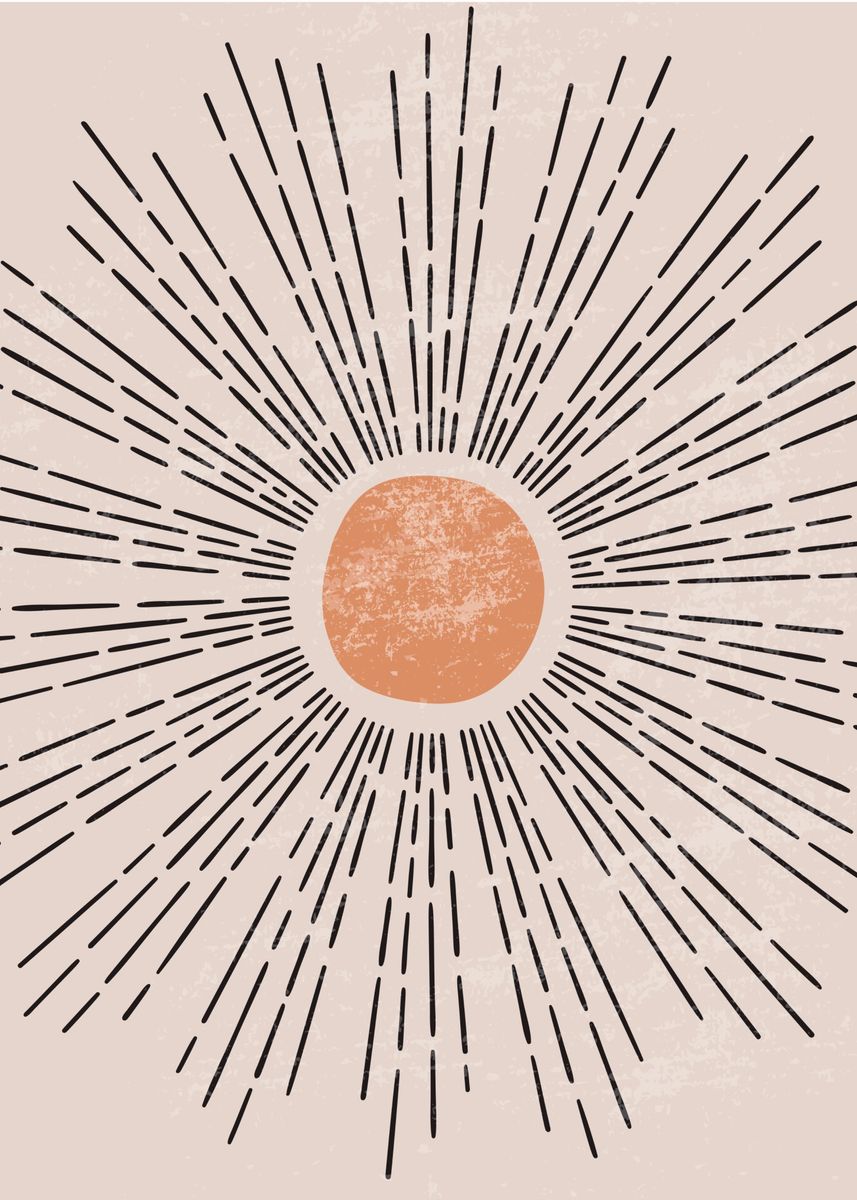 'Boho Sun' Poster, picture, metal print, paint by Haus and Hues | Displate