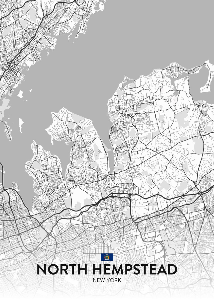 'North Hempstead NY' Poster, picture, metal print, paint by IMR Designs ...