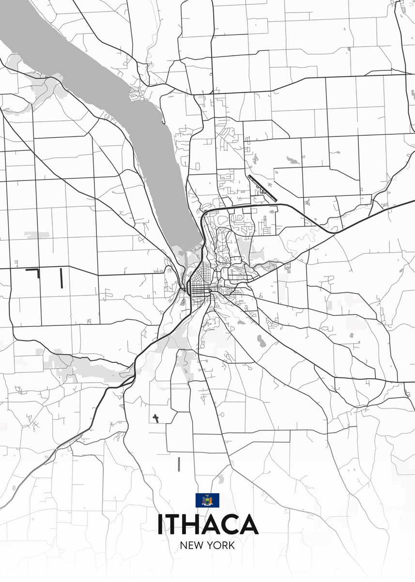 'Ithaca NY' Poster, picture, metal print, paint by IMR Designs | Displate