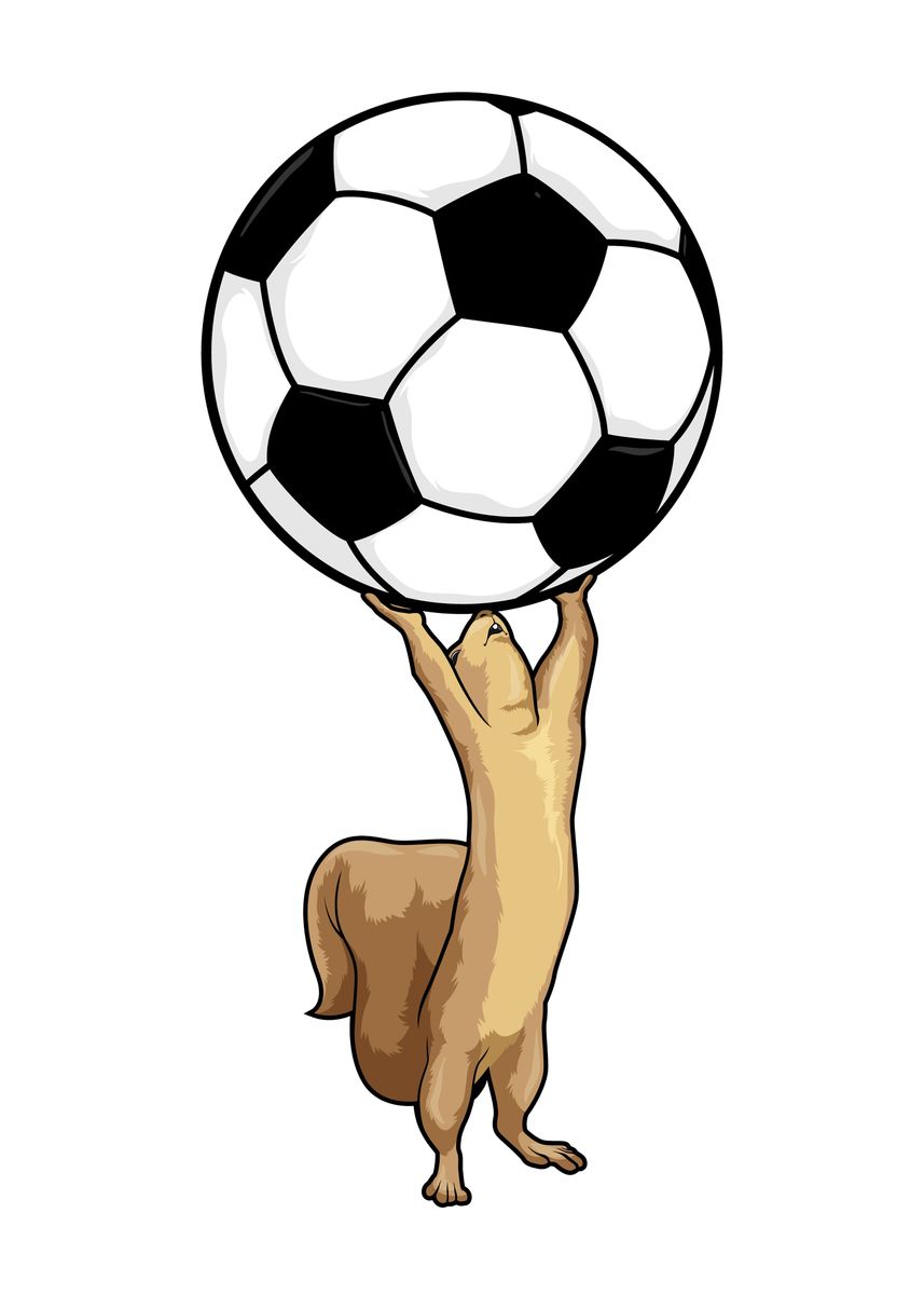 'Squirrel Soccer Sports' Poster, picture, metal print, paint by Markus ...