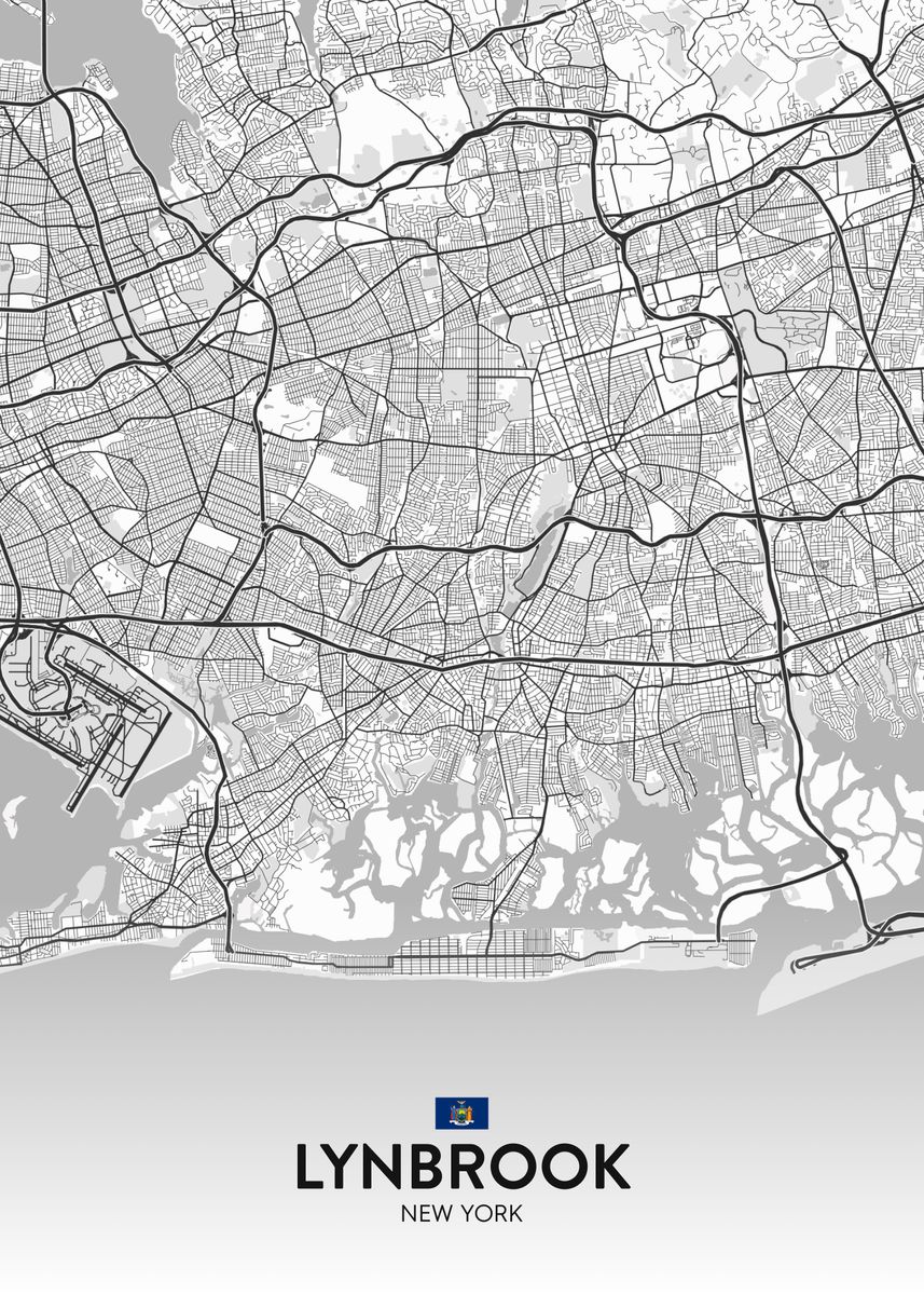 'Lynbrook NY' Poster, picture, metal print, paint by IMR Designs | Displate