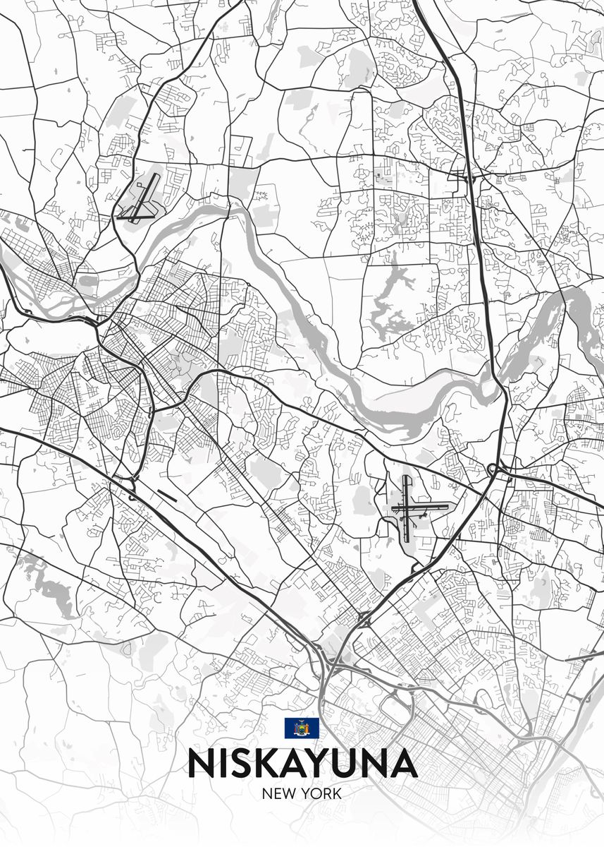 'Niskayuna NY' Poster, picture, metal print, paint by IMR Designs ...