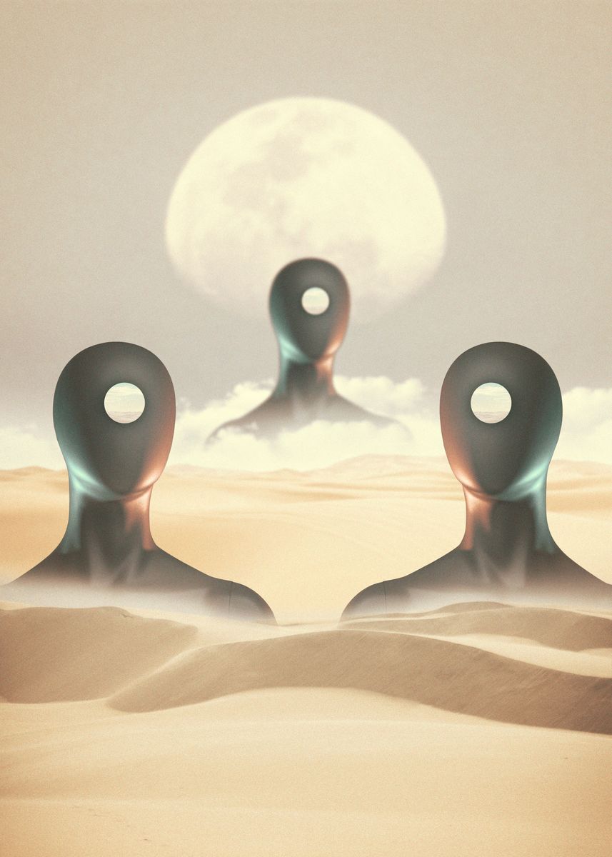 'Desert deities' Poster, picture, metal print, paint by Khan Nova ...