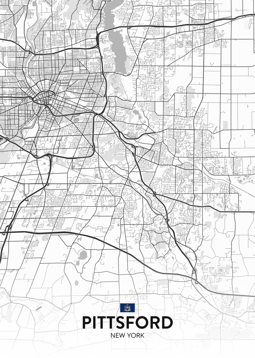 'Pittsford NY' Poster, picture, metal print, paint by IMR Designs ...