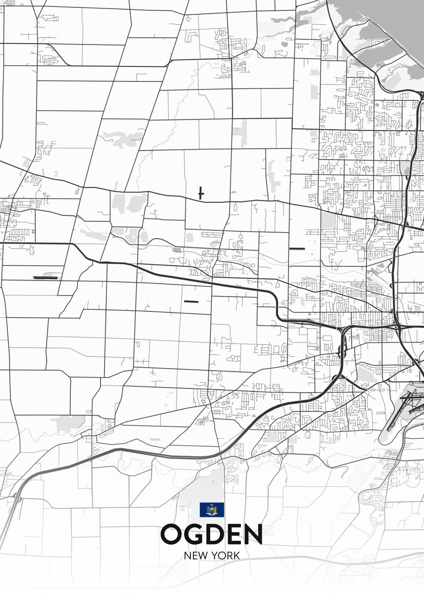 'Ogden NY' Poster, picture, metal print, paint by IMR Designs | Displate