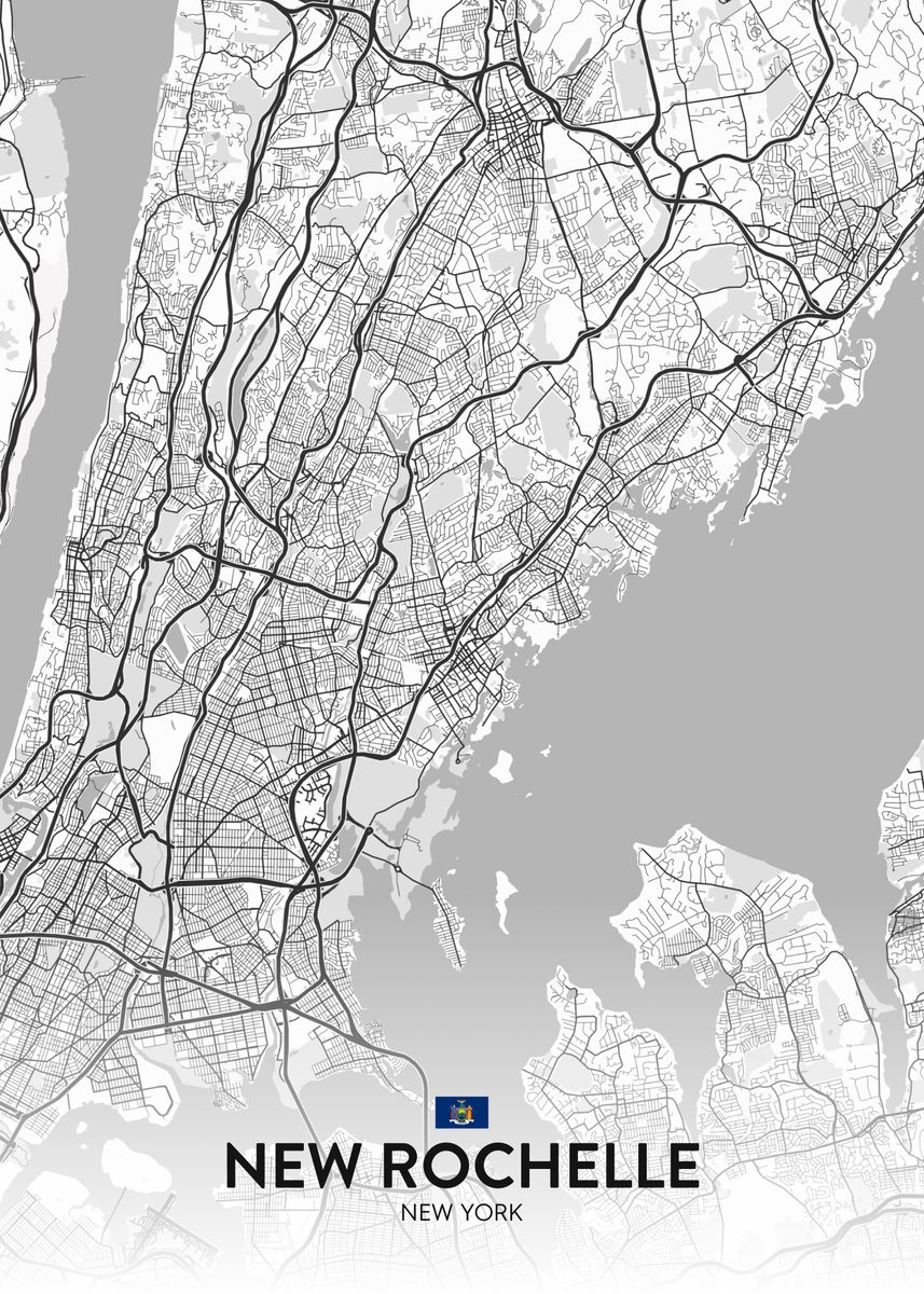 'New Rochelle NY' Poster, picture, metal print, paint by IMR Designs ...