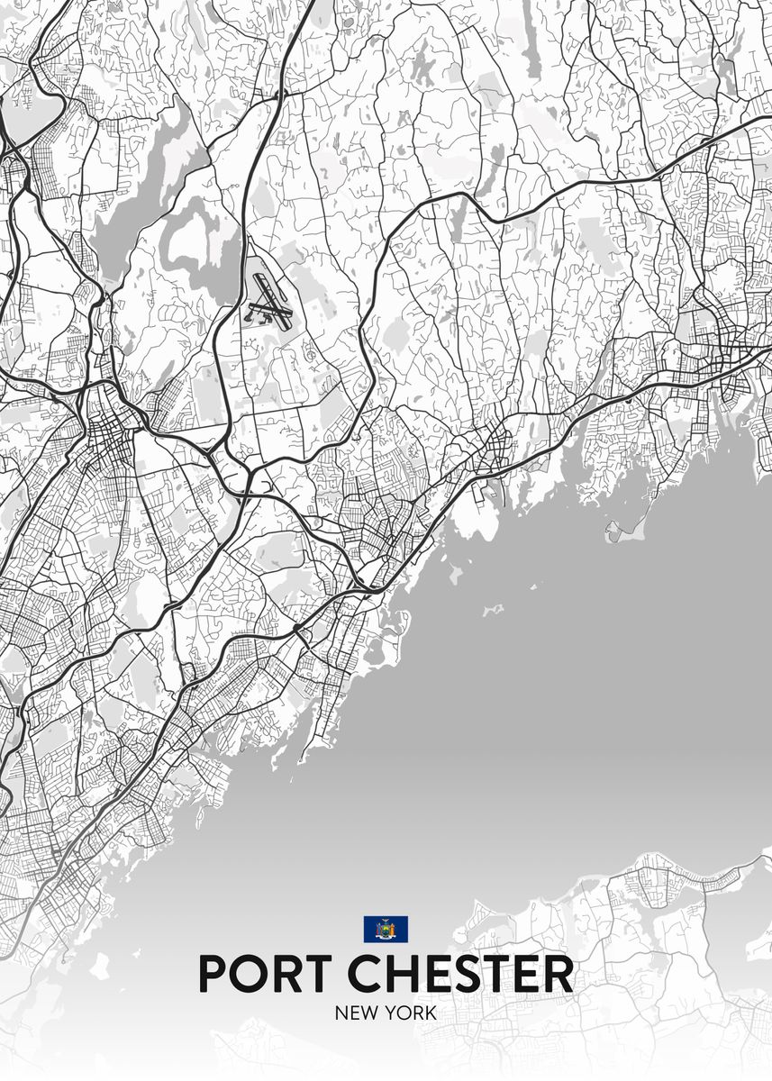 'Port Chester NY' Poster, picture, metal print, paint by IMR Designs ...