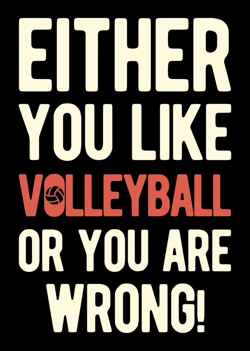 'Funny Volleyball' Poster, picture, metal print, paint by Visualz ...