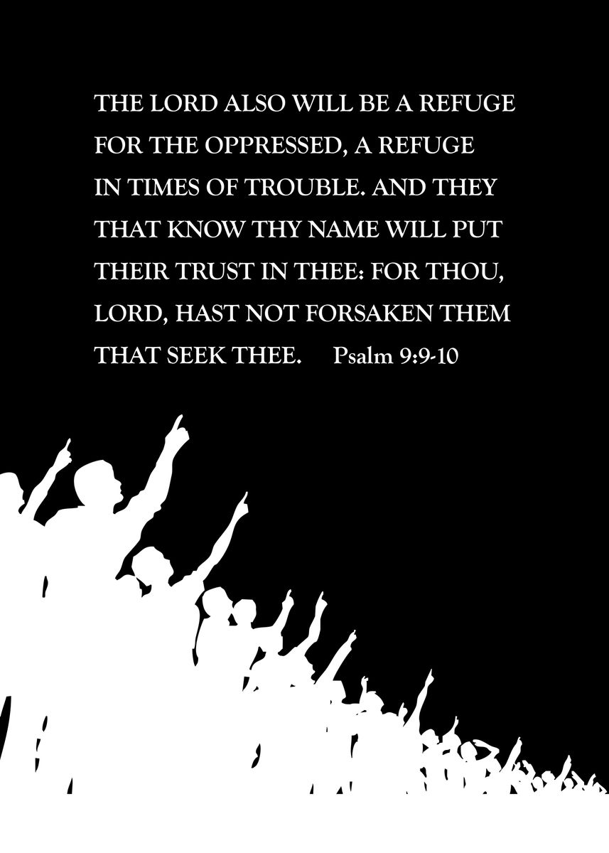 'Psalm 9 9 10' Poster, picture, metal print, paint by ABConcepts | Displate
