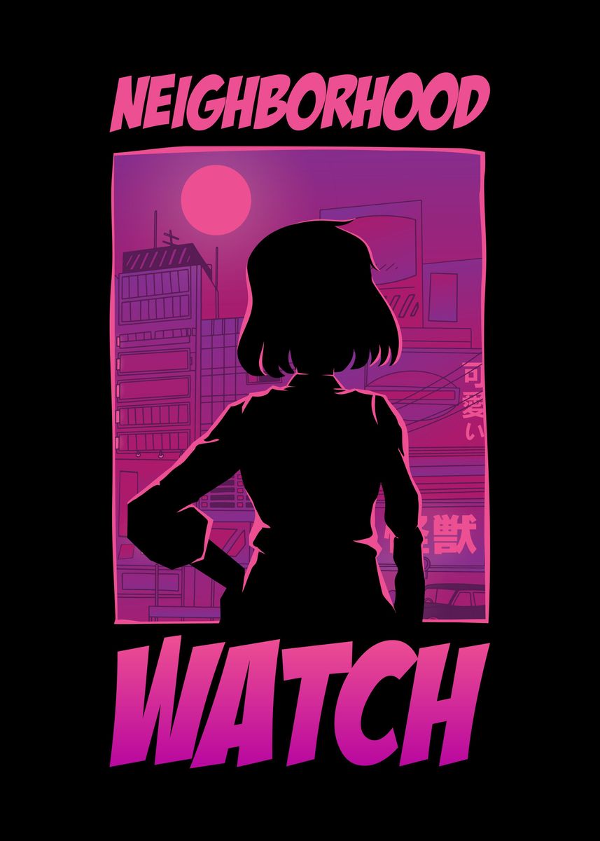 'Neighborhood Watch' Poster, picture, metal print, paint by CatRobot ...