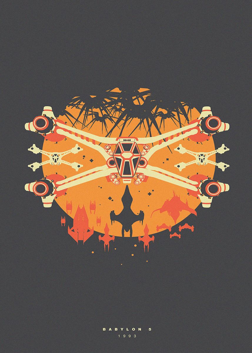 'Babylon 5 minimalist' Poster, picture, metal print, paint by ...