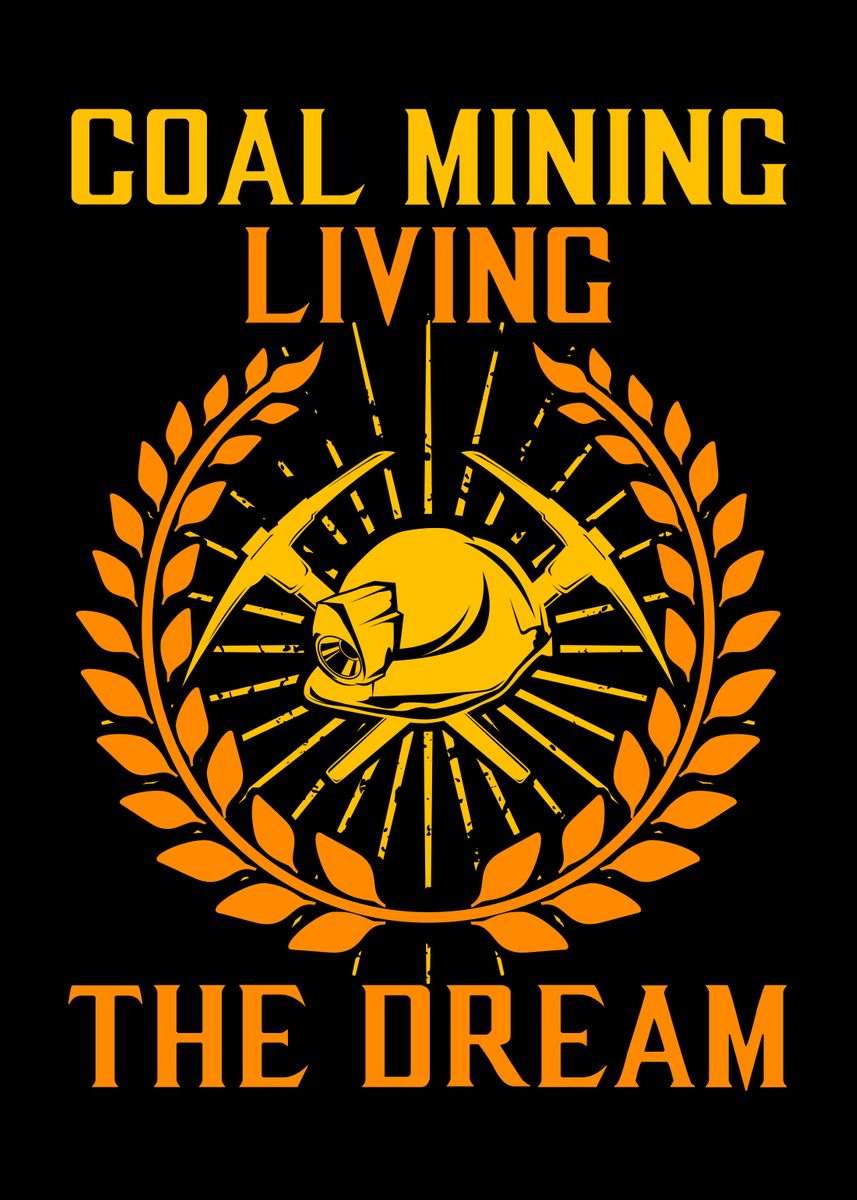 'Coal Mining' Poster, picture, metal print, paint by platenum | Displate