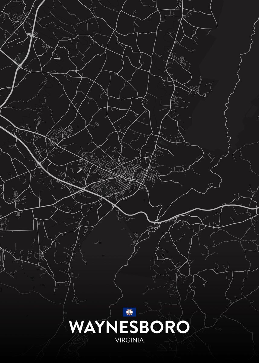 'Waynesboro VA' Poster by IMR Designs | Displate