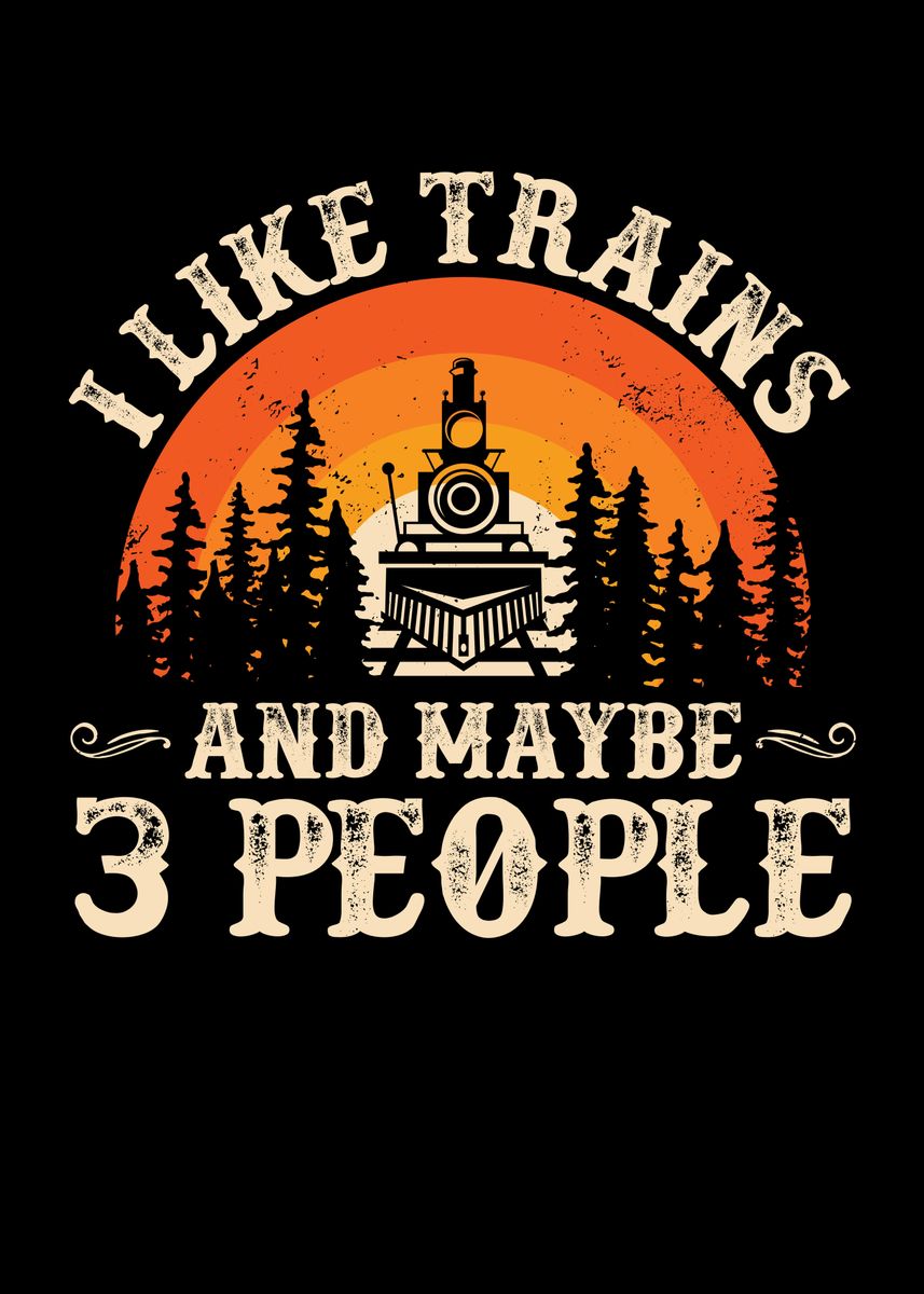 'Funny Railroad Graphic' Poster by Alexander Roose | Displate