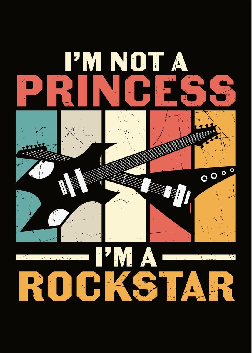 'Princess Rockstar' Poster, picture, metal print, paint by Andreas ...
