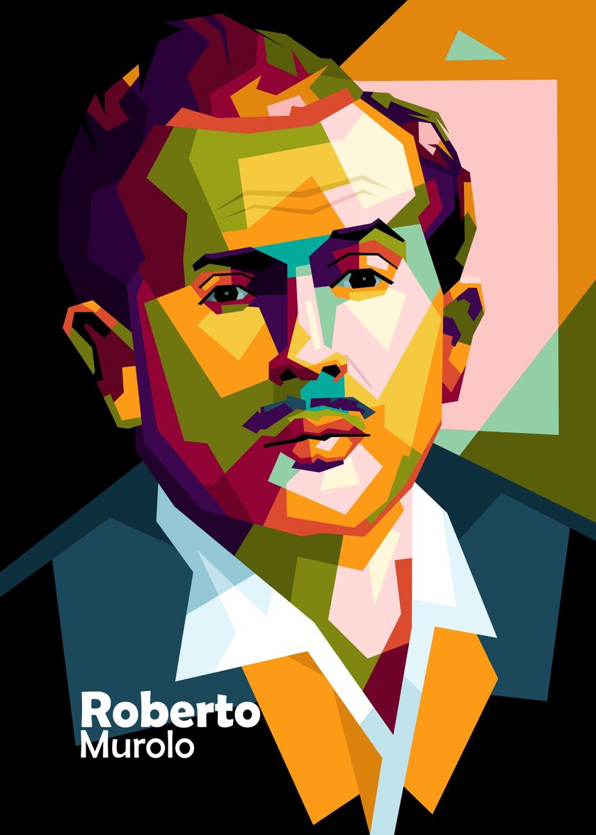'Roberto Murolo WPAP ART' Poster by AMIRUDIN 06 | Displate