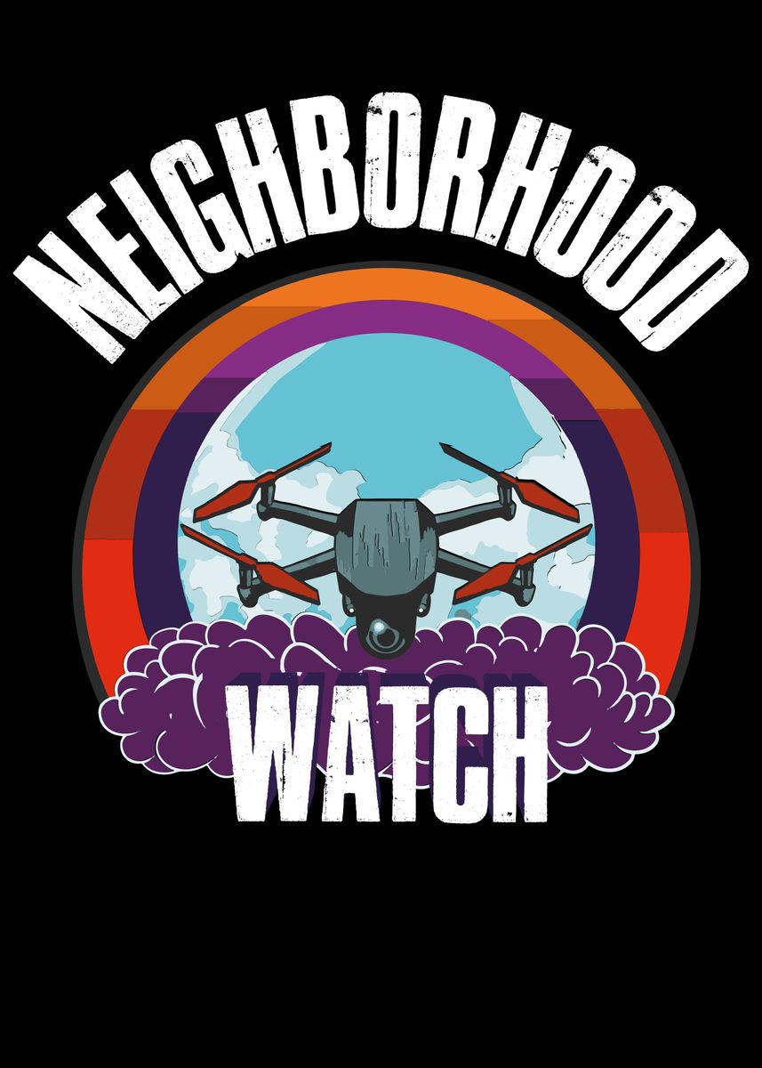 'Neighborhood Watch' Poster, picture, metal print, paint by CatRobot ...