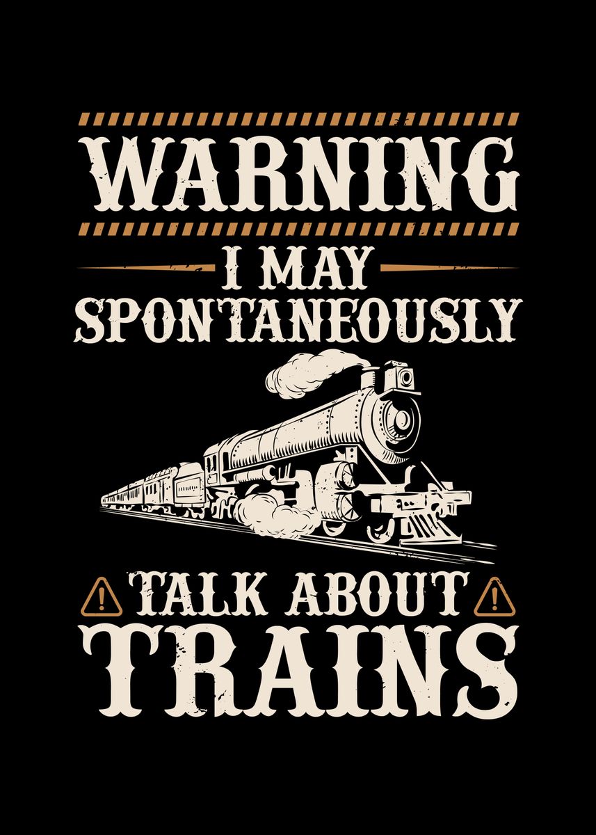 'Funny Railroad Graphic' Poster, picture, metal print, paint by ...