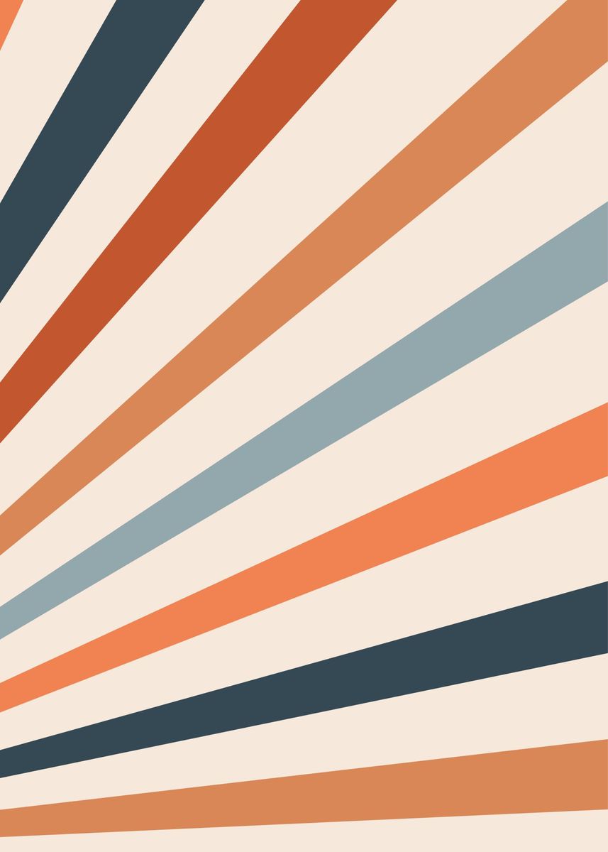 'Colorful Sun Ray Panel 1' Poster by Haus and Hues | Displate