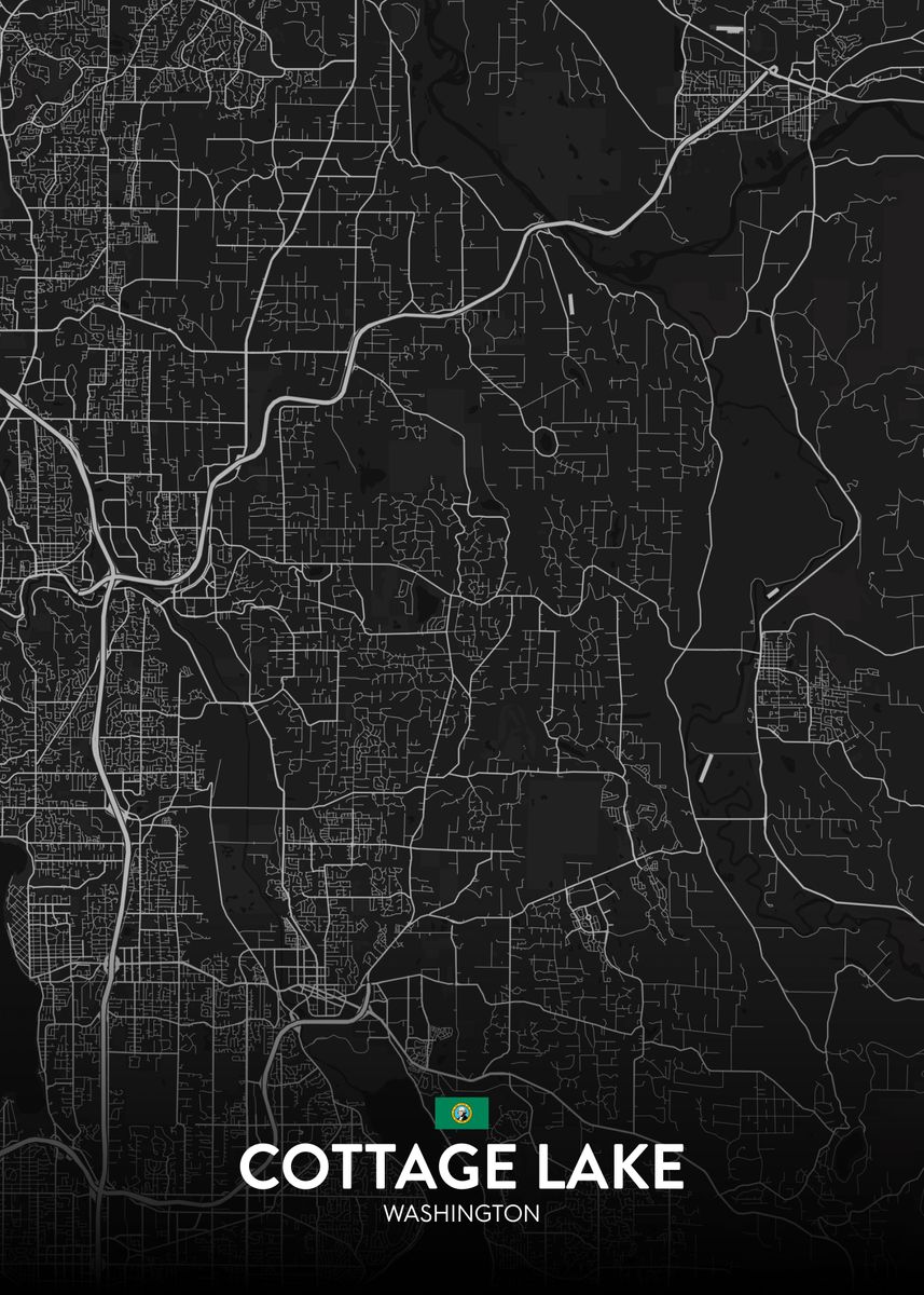 'Cottage Lake WA' Poster, picture, metal print, paint by IMR Designs ...