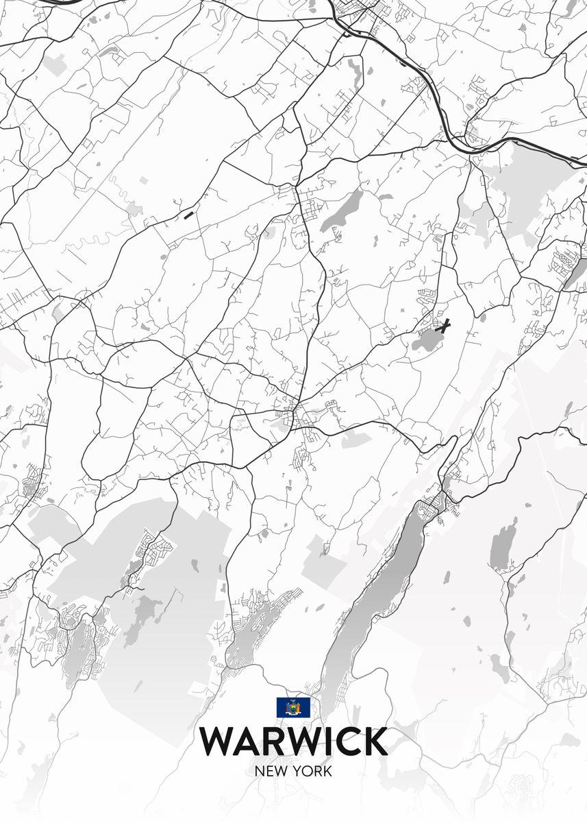 'Warwick NY' Poster, picture, metal print, paint by IMR Designs | Displate