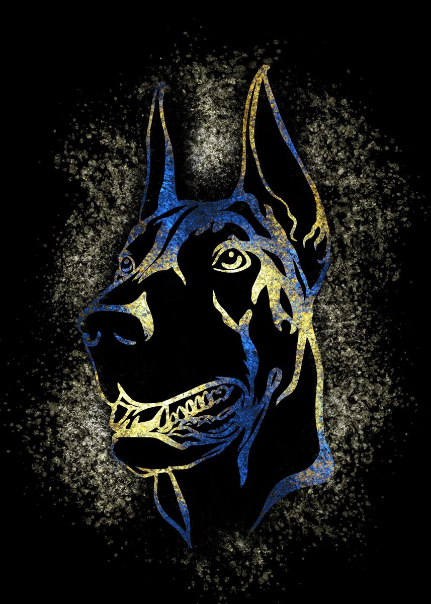 'Doberman' Poster by Magic Apes | Displate