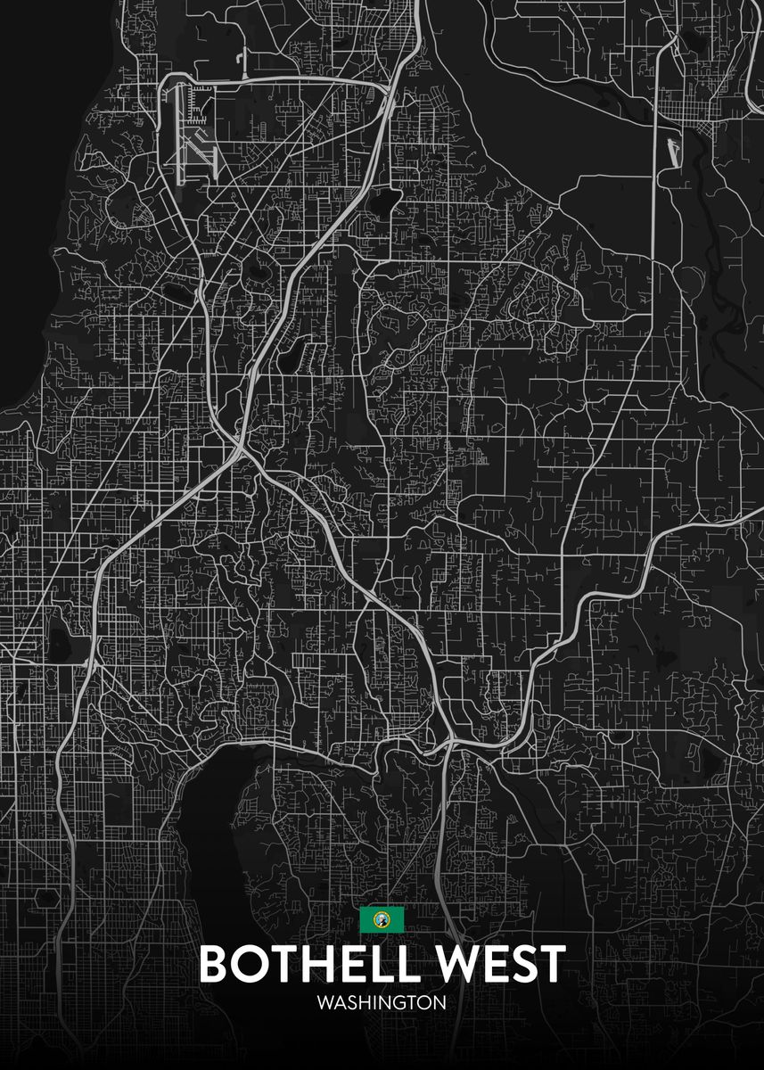 'Bothell West WA' Poster, picture, metal print, paint by IMR Designs ...