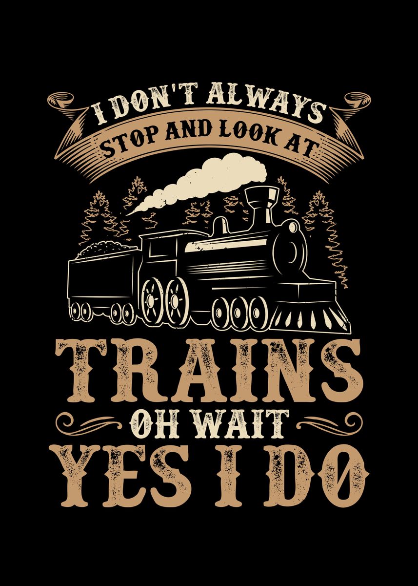 'Funny Railroad Graphic' Poster, picture, metal print, paint by ...