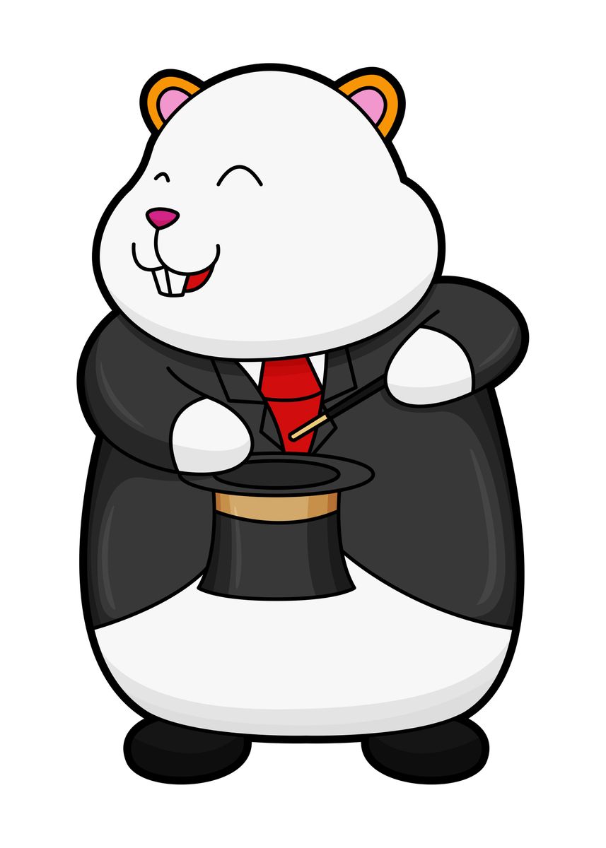 'Hamster Magician Hat' Poster, picture, metal print, paint by Markus ...