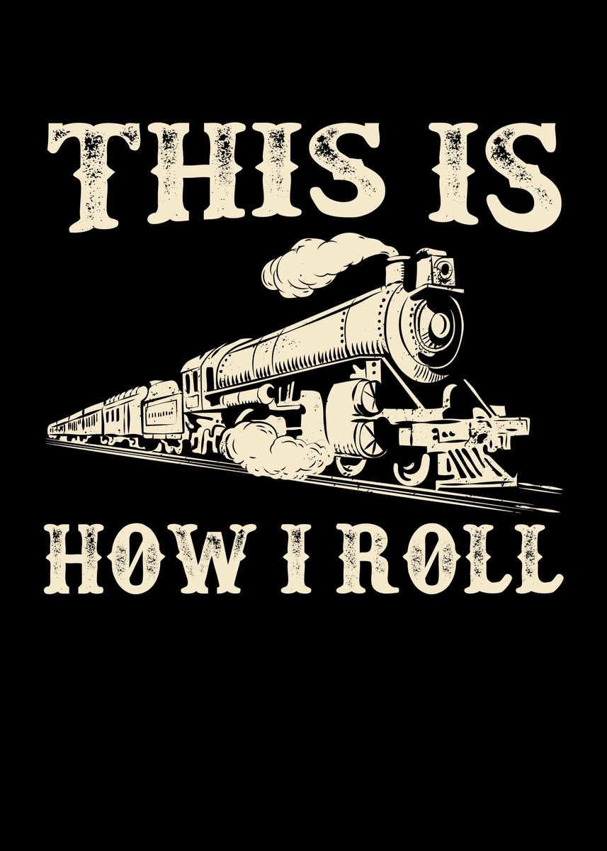 'Funny Railroad Graphic' Poster by Alexander Roose | Displate