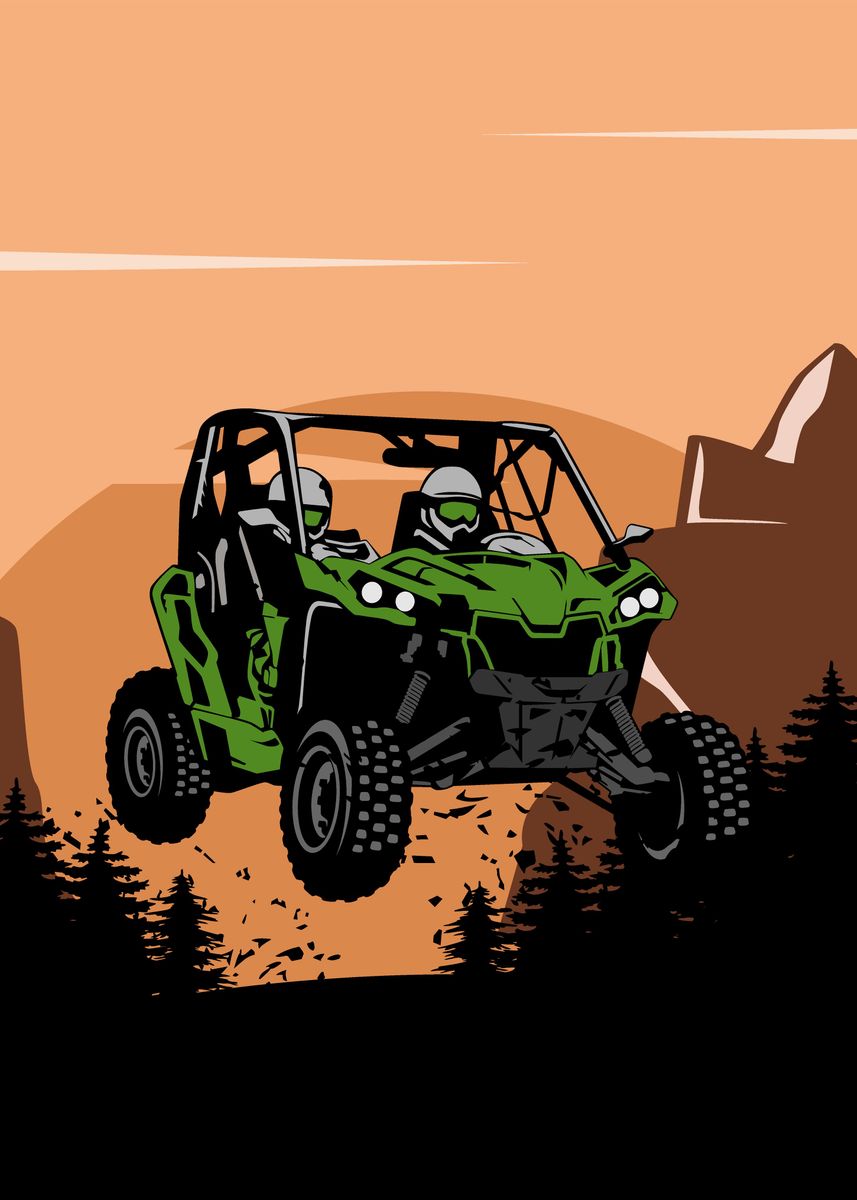 'utv design vector art' Poster, picture, metal print, paint by ...