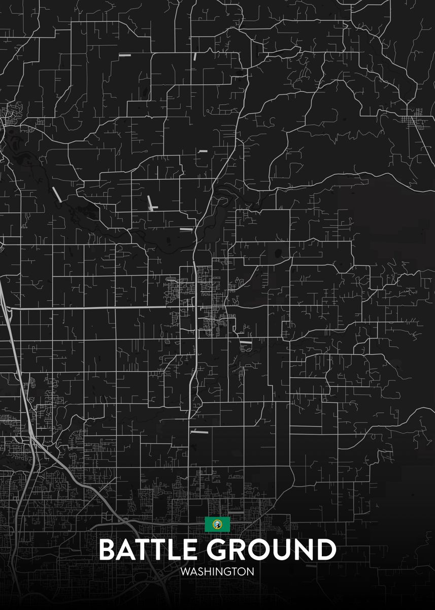 'Battle Ground WA' Poster, picture, metal print, paint by IMR Designs ...