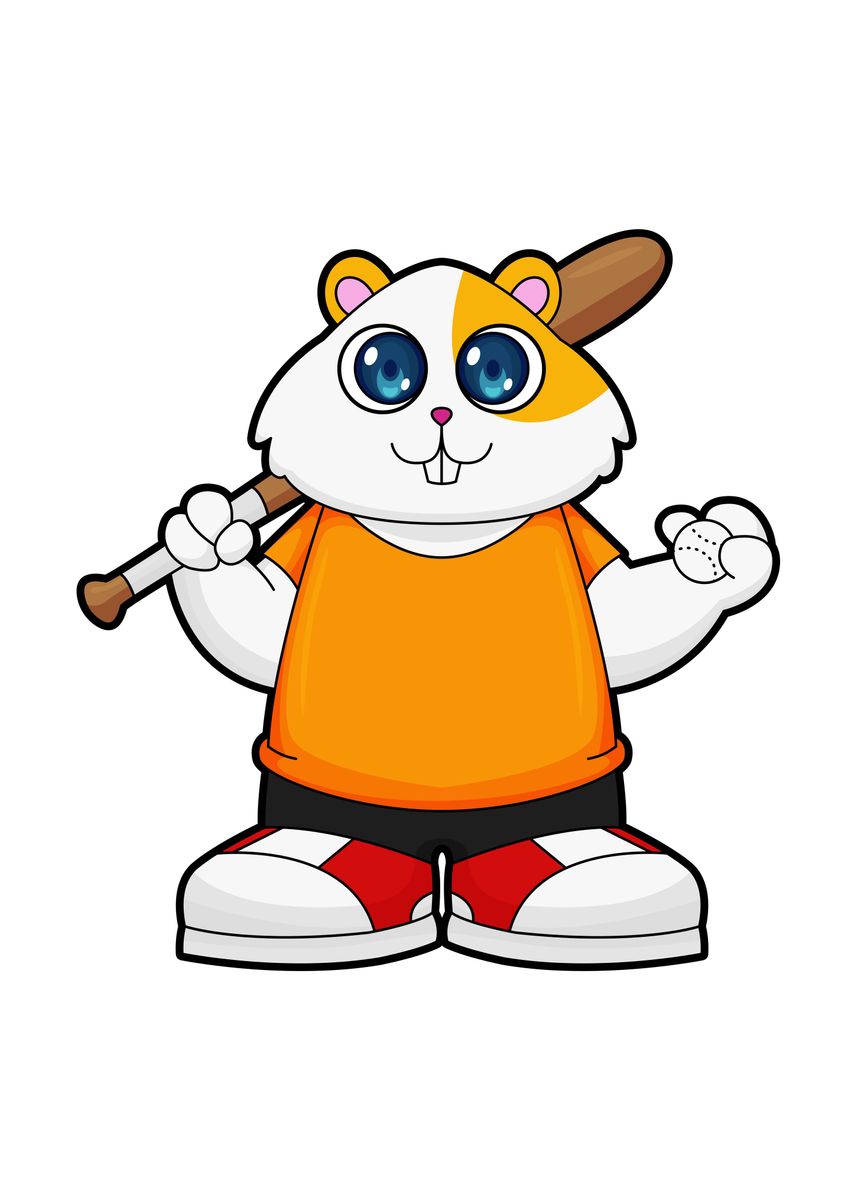 'Hamster Baseball Sports' Poster by Markus Schnabel | Displate