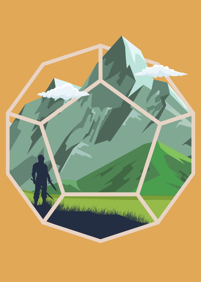 'D20 Worlds D12' Poster, picture, metal print, paint by Rykker o7 ...