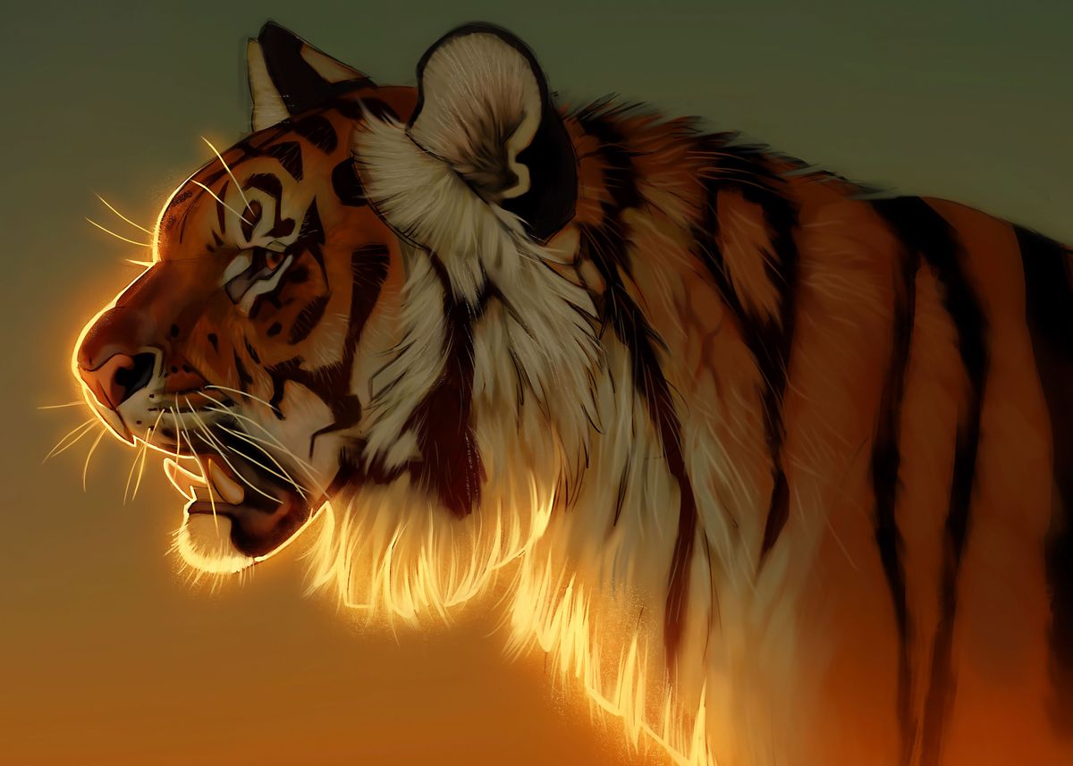 'Sunset Tiger' Poster by BKingdom | Displate