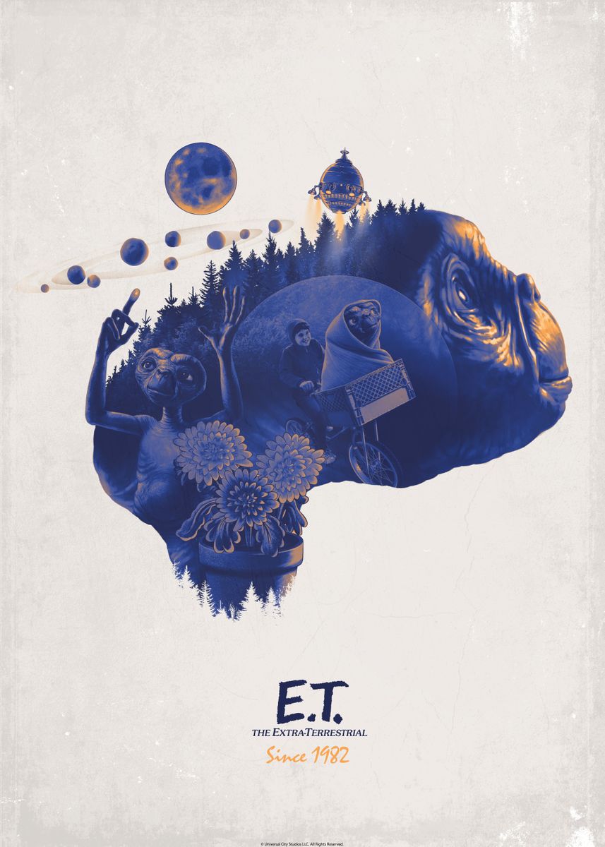 'E.T. since 1982' Poster, picture, metal print, paint by E.T. | Displate