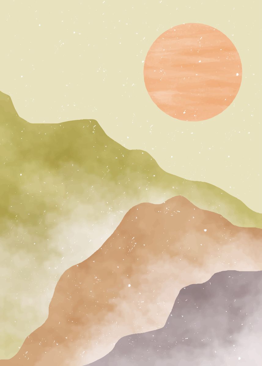 'ABSTRACT MOUNTAIN' Poster by budi yanto | Displate