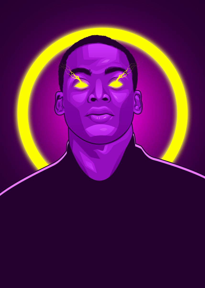 'Calboy Neon Art Poster' Poster by Colorize Studio | Displate