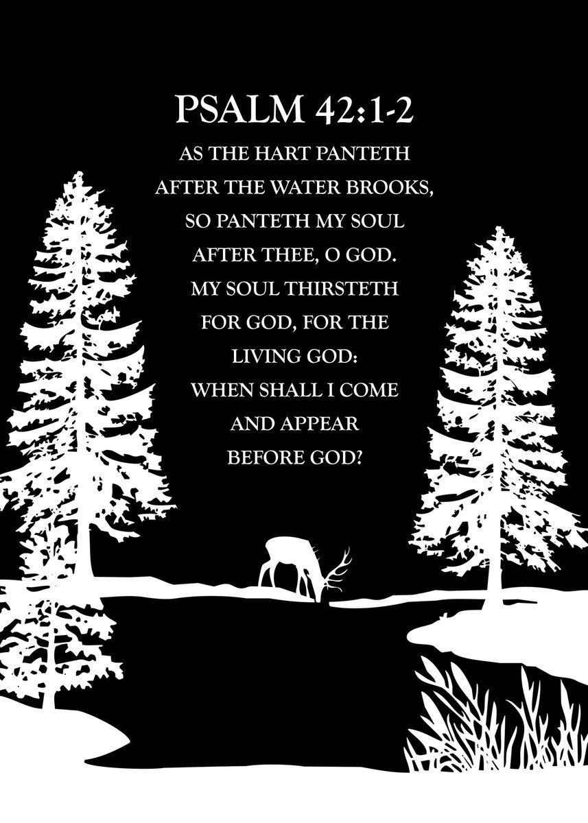 'Psalm 42 1 2' Poster, picture, metal print, paint by ABConcepts | Displate