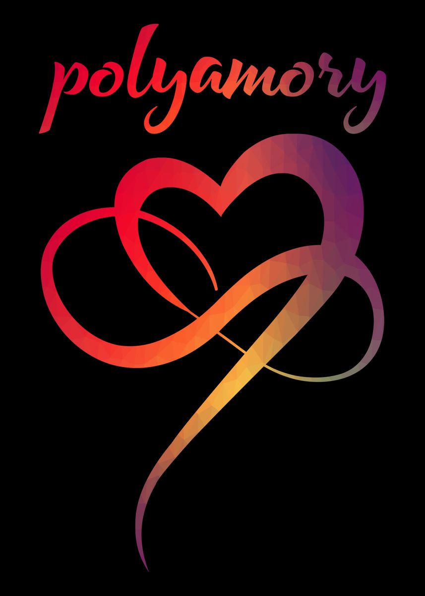 'POLYAMORY Infinity Heart' Poster, picture, metal print, paint by ...