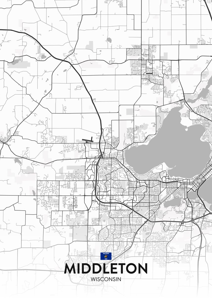 'Middleton WI' Poster, picture, metal print, paint by IMR Designs ...