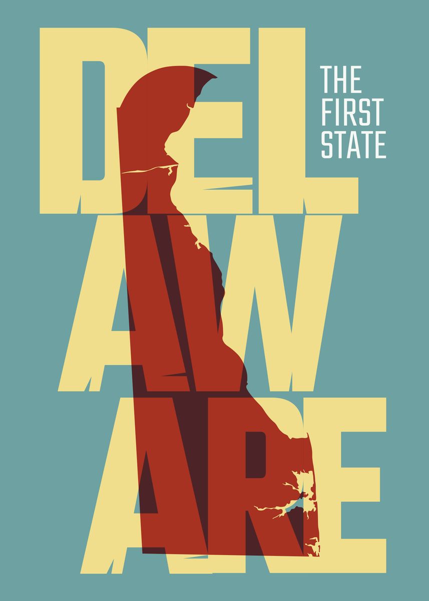 'DELAWARE POSTER' Poster by Paulix Bed | Displate